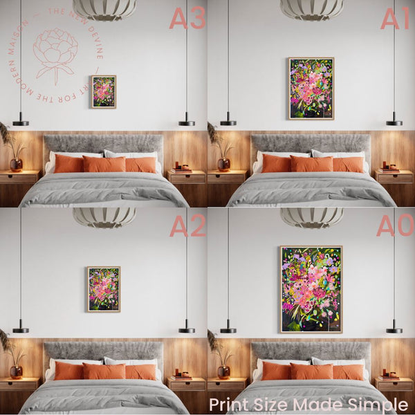 Caitlyn | Colourful, Abstract Flower Bouquet Wall Art Print – The New ...